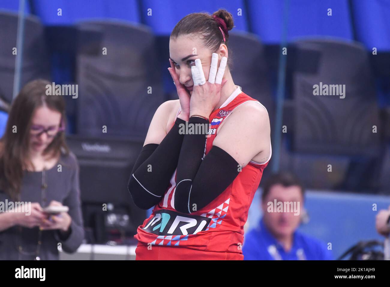 Irina Voronkova de l'équipe nationale russe de volleyball féminin vu en ...
