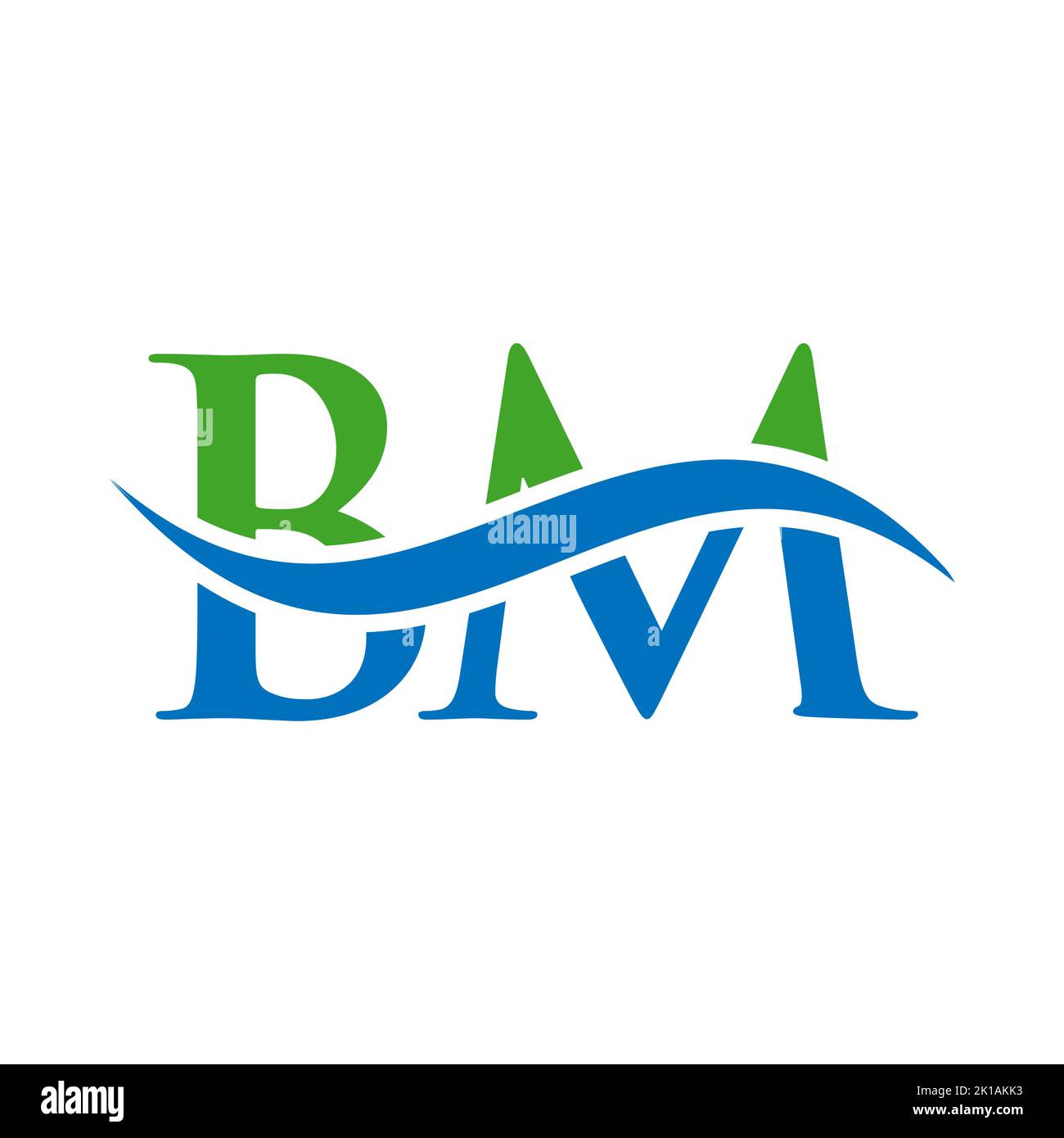 Modèle de combinaison de logos de lettres BM. Lettre BM logo Design ...