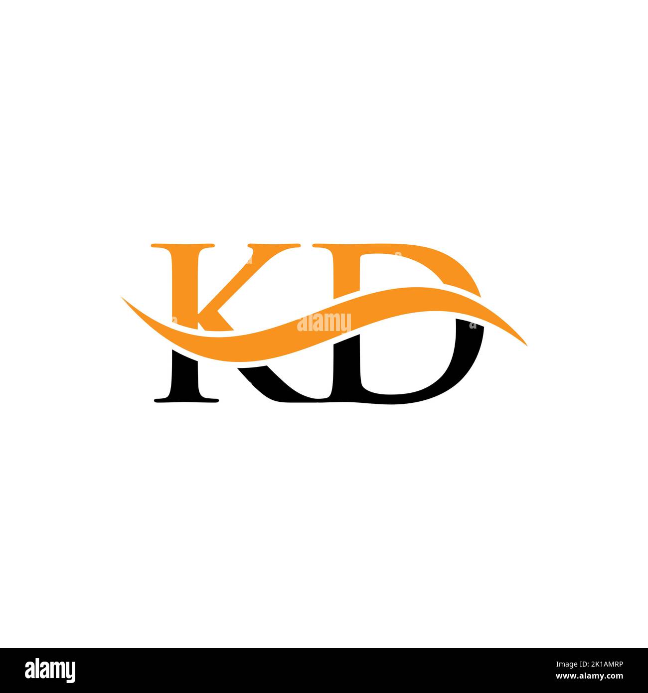 Modèle vectoriel avec logo lettre combiné KD. Lettre KD logo Design ...