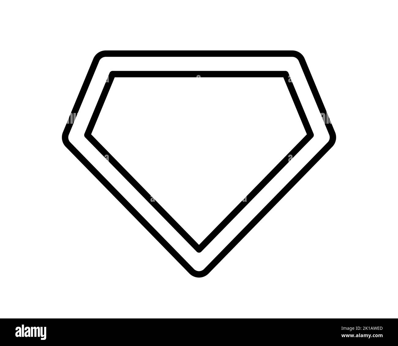 Icône Super man Shield. Bande dessinée super héros homme pentagone ...