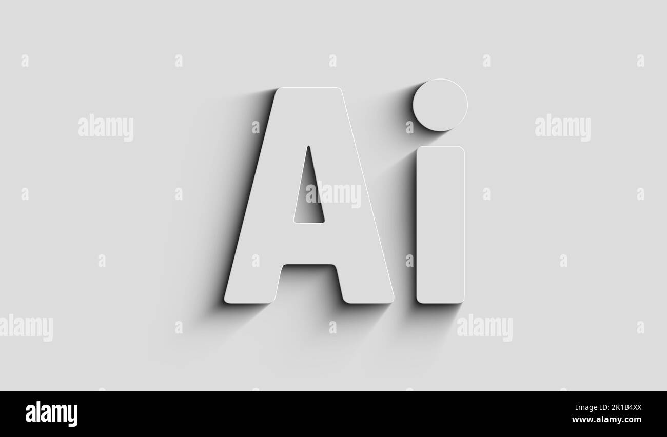 Technologie de l'intelligence artificielle IA et symbole d ...