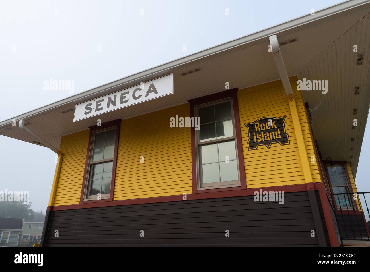 Seneca, Illinois - États-Unis - 15 septembre 2022 : la gare restaurée ...