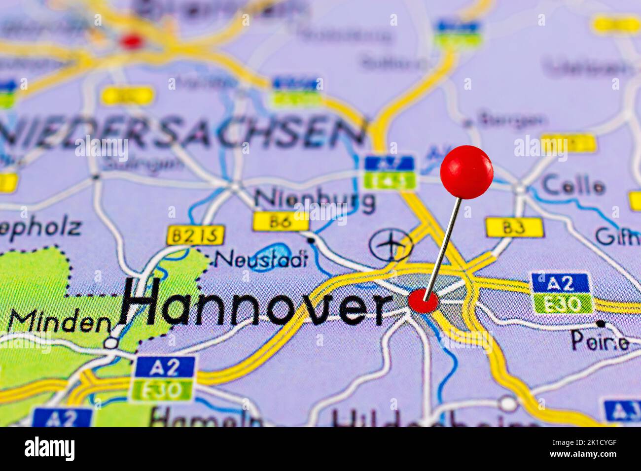 Pinned map Banque de photographies et d’images à haute résolution - Alamy