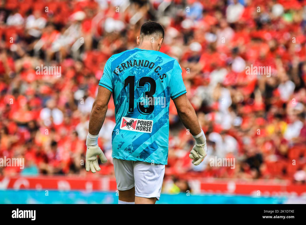 MALLORCA, ESPAGNE - SEPTEMBRE 17: Fernando Martínez d'Almeria CF réagit ...