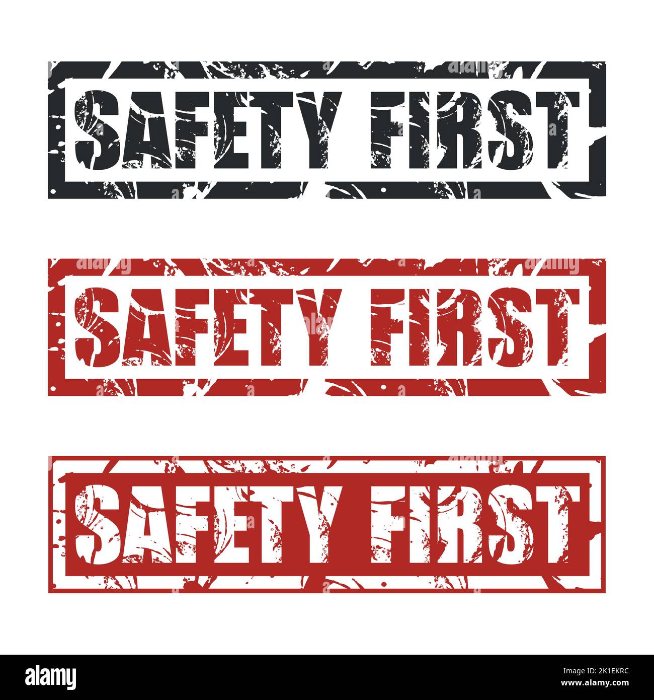 Safety first sticker Banque de photographies et d’images à haute ...