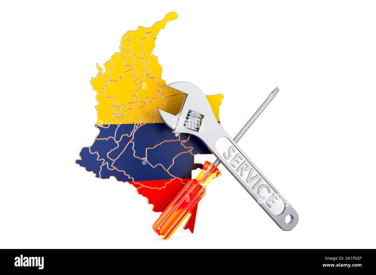 Bandera de colombia en el mapa de colombia Banque de photographies et d ...