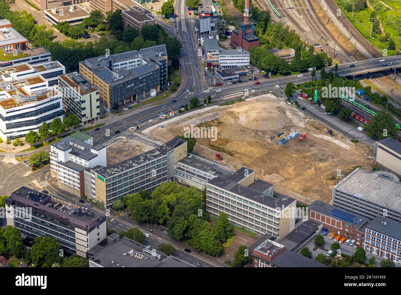 Vue aérienne, chantier nouveau quartier de la littérature pour les ...