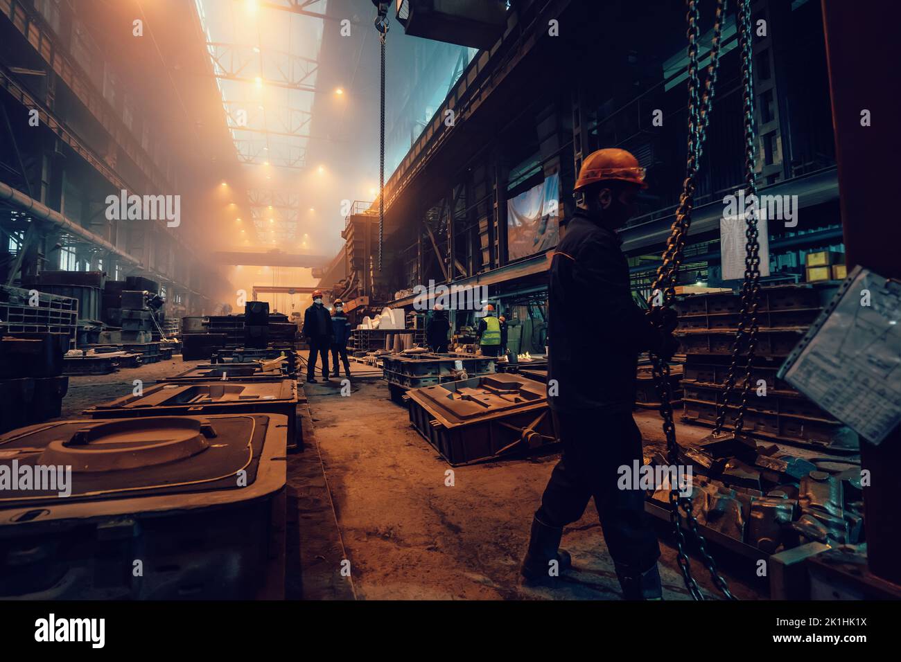 Usine métallurgique. Production d'acier industriel. Intérieur de l ...