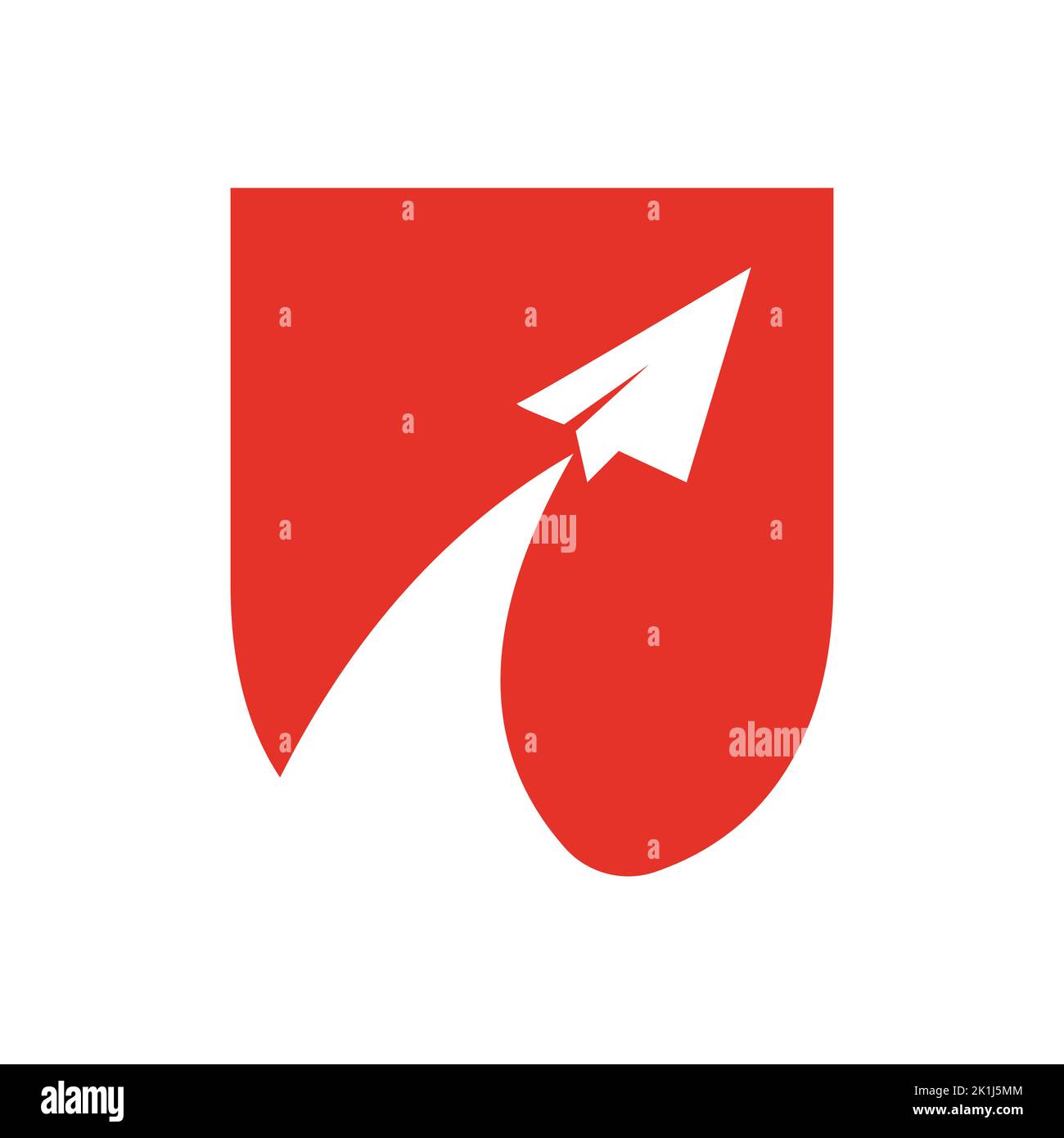 Logo de voyage Letter U associé au modèle de vecteur d'avion volant ...