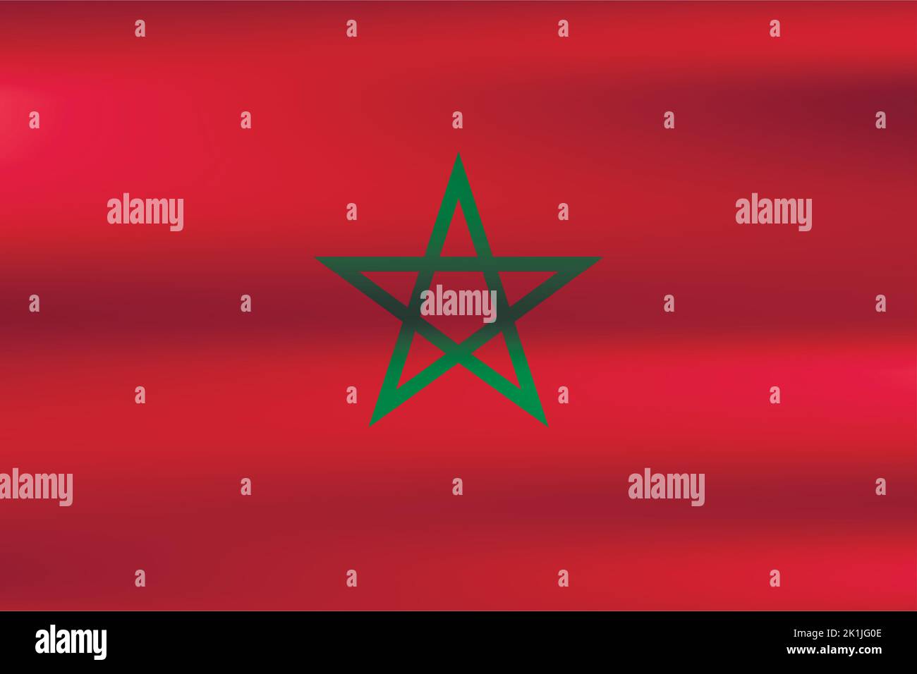 Drapeau du Maroc. Symbole national marocain dans les couleurs officielles. Icône de modèle ...