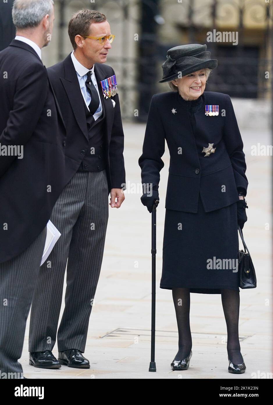 La princesse Alexandra, l'honorable Lady Ogilvy, pendant le funérailles ...
