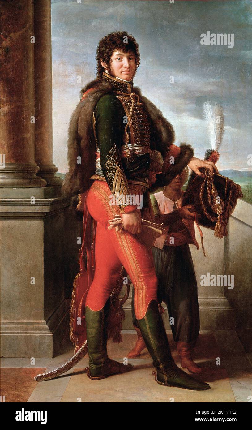 Portrait de Joachim Murat (1767-1815) maréchal d'empire. Détail de la ...
