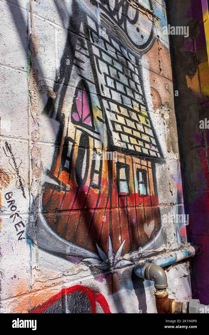 Art Alley, Rapid City, Dakota du Sud, États-Unis, 2022: Le graffiti ...
