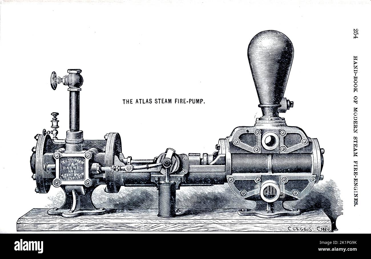 L'Atlas Steam Fire-Pump du livre ' main-book of Modern Steam Fire ...