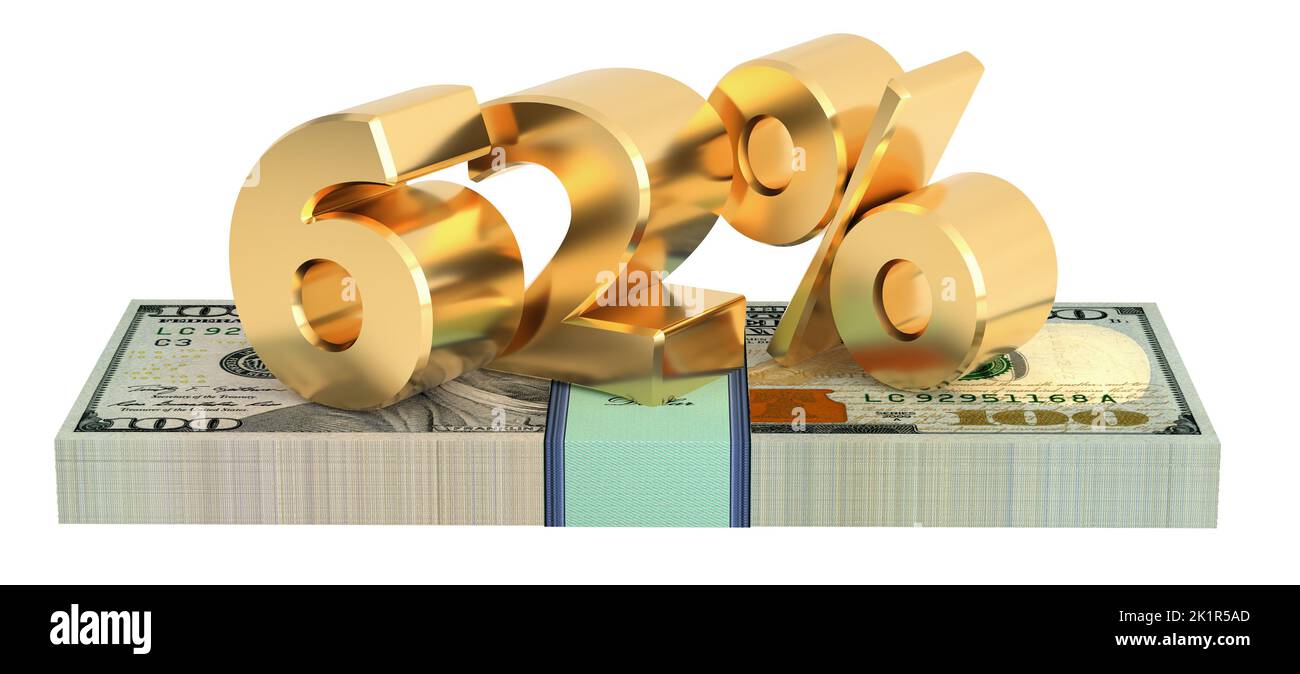 62 pour cent Banque d'images détourées - Alamy