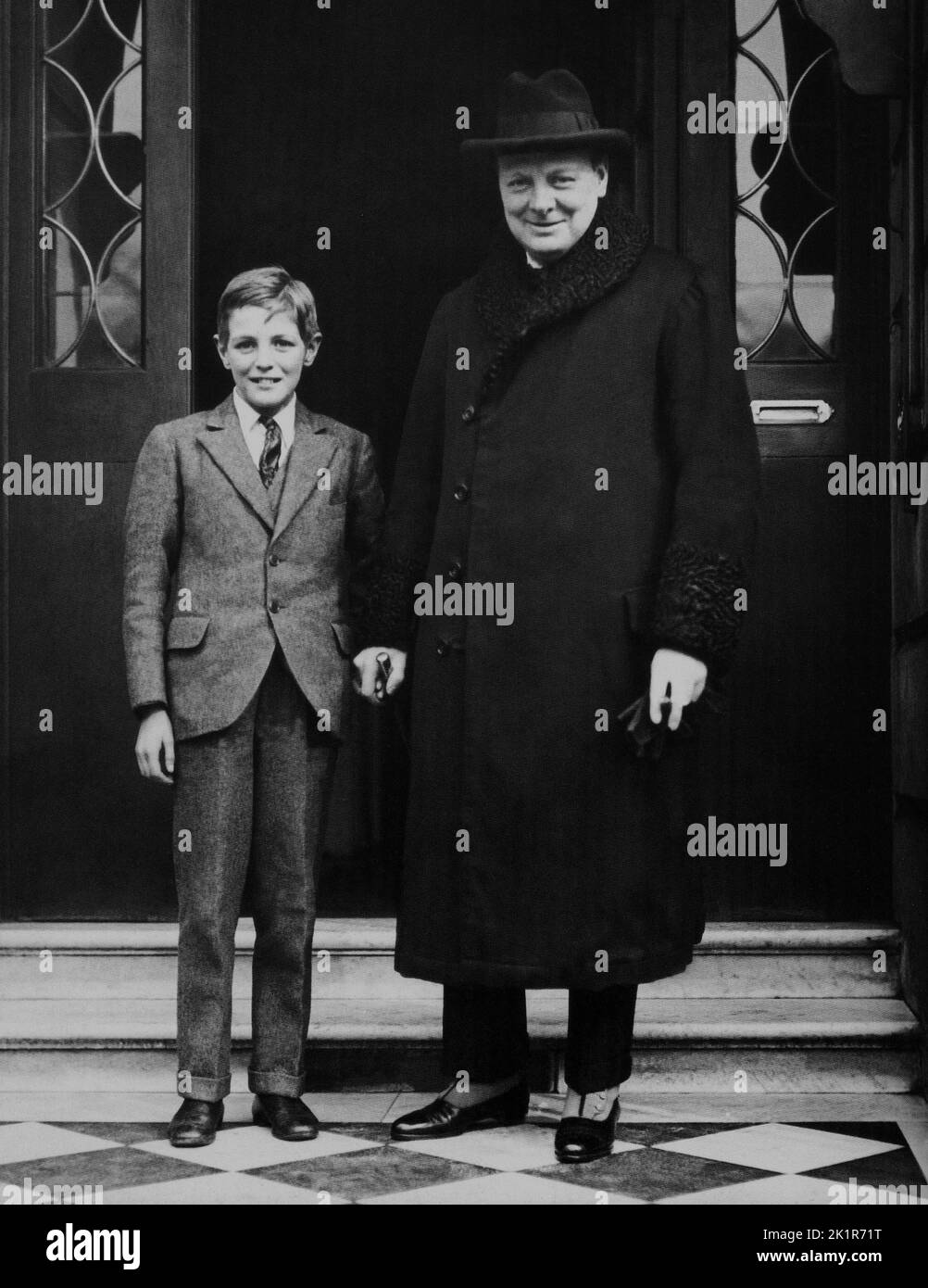 Winston churchill au cabinet Banque d'images noir et blanc - Alamy