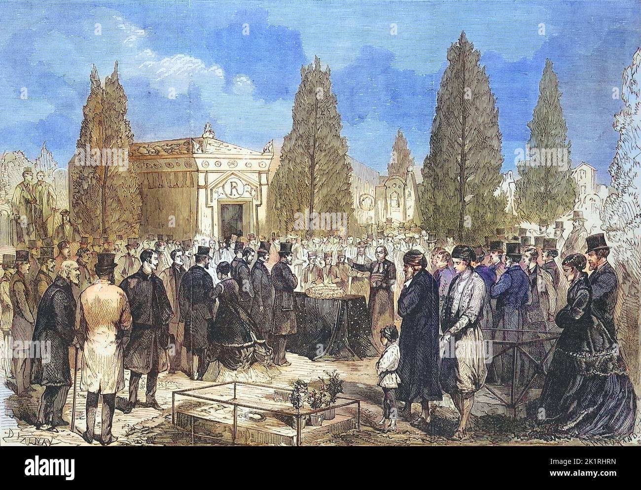 Die Beerdigung von Baron James de Rothschild, Jakob Mayer Rothschild et ...