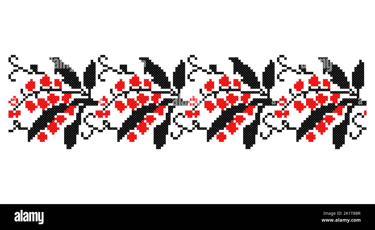 Cross stich vector borders Banque de photographies et d’images à haute ...