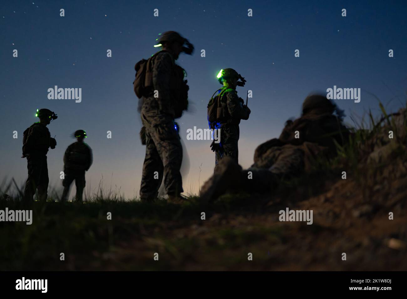 Les Marines des États-Unis, avec leur bataillon du 3D, 3D Marines ...