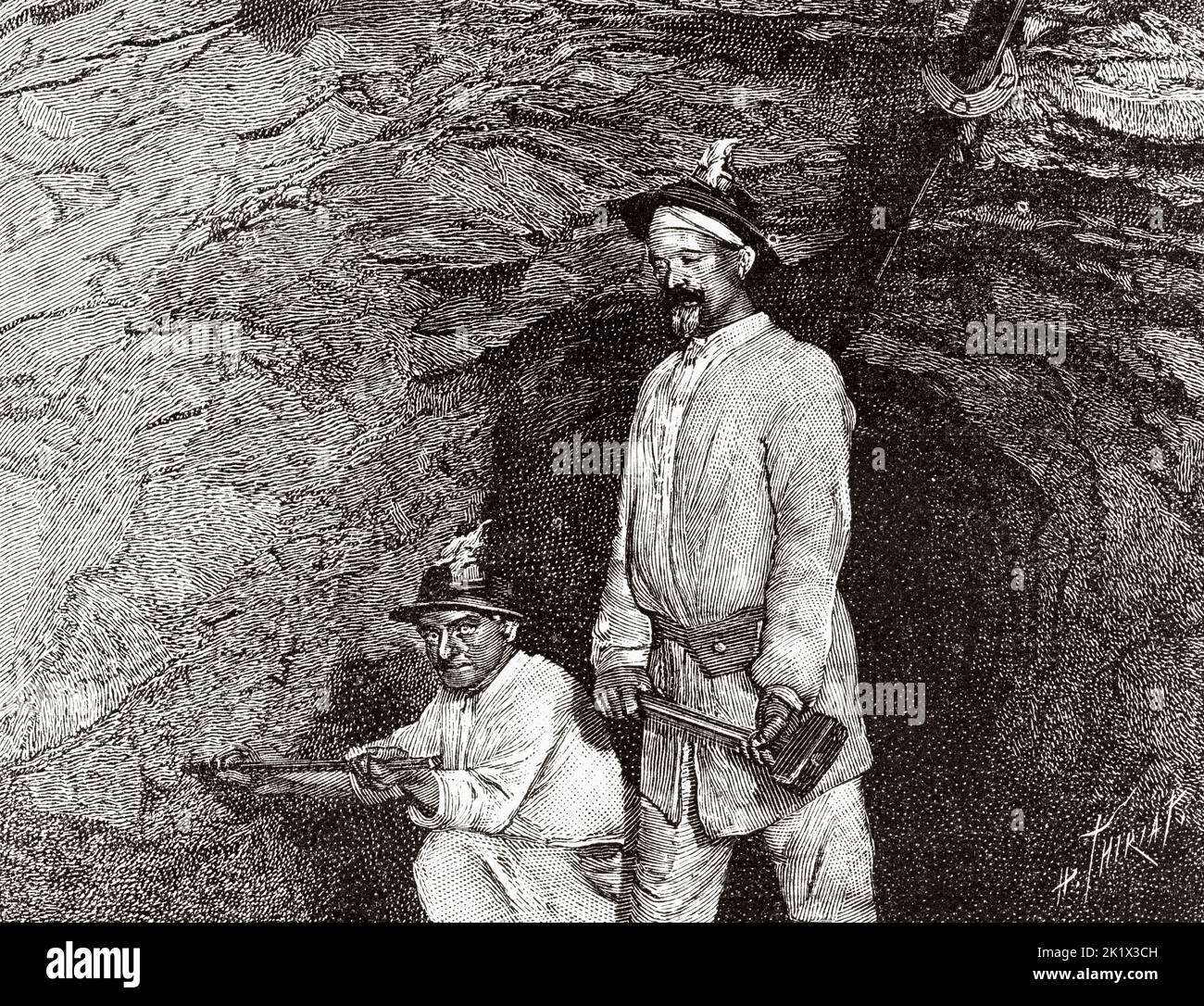 Bassin minier du Nord-pas de Calais, mineurs battant une mine, France ...