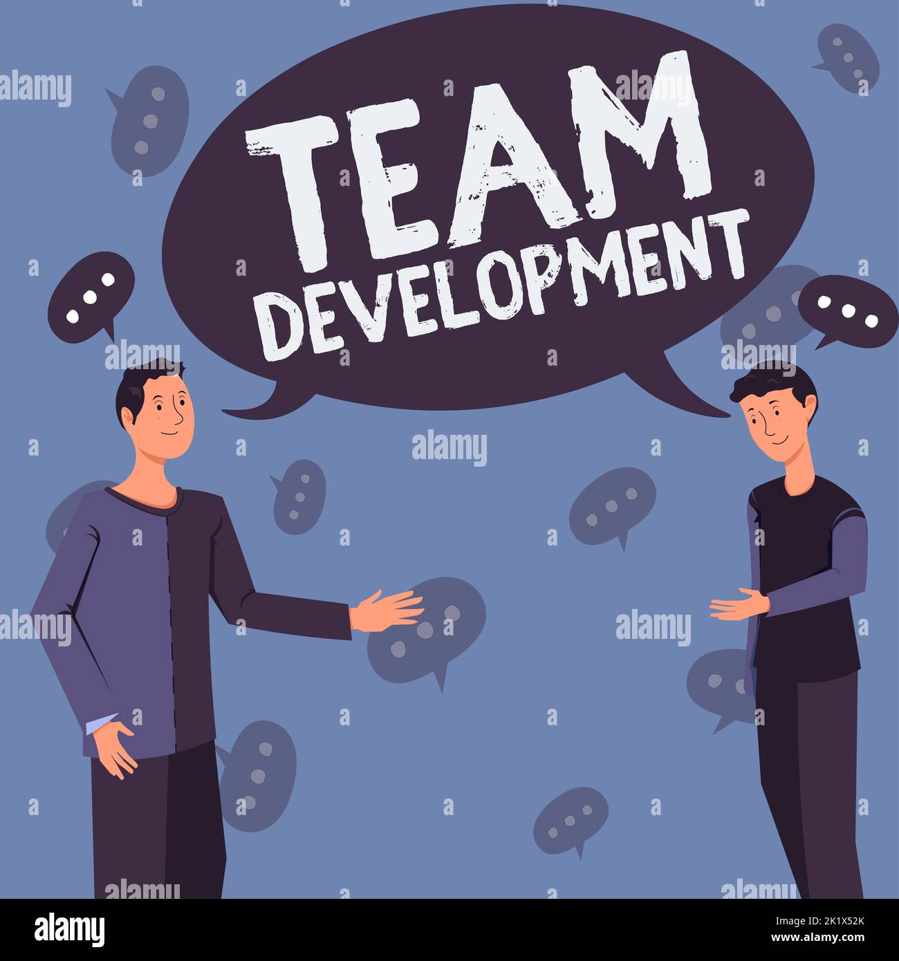 Affiche affichant le développement de l'équipe Découvrez pourquoi et ...