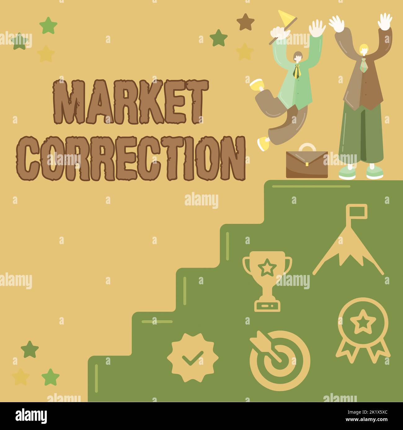 Légende conceptuelle correction du marché lorsque les prix chutent de ...