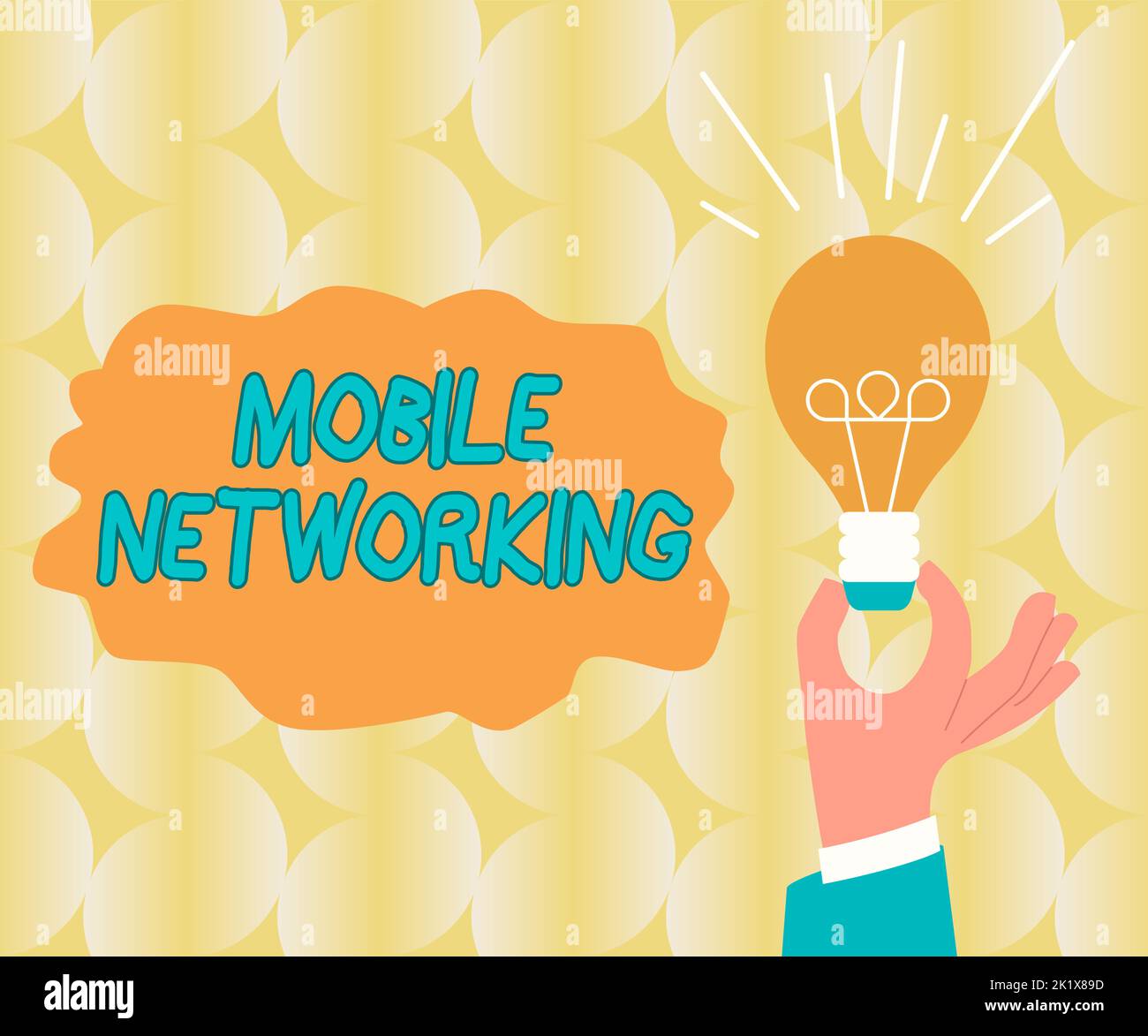 Affiche Mobile Networkingréseau de communication où la dernière liaison ...