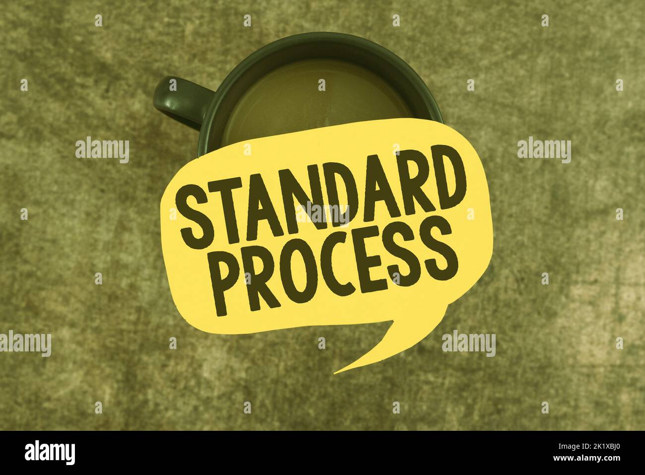 Écriture du texte affichant les règles de processus standard mises en ...