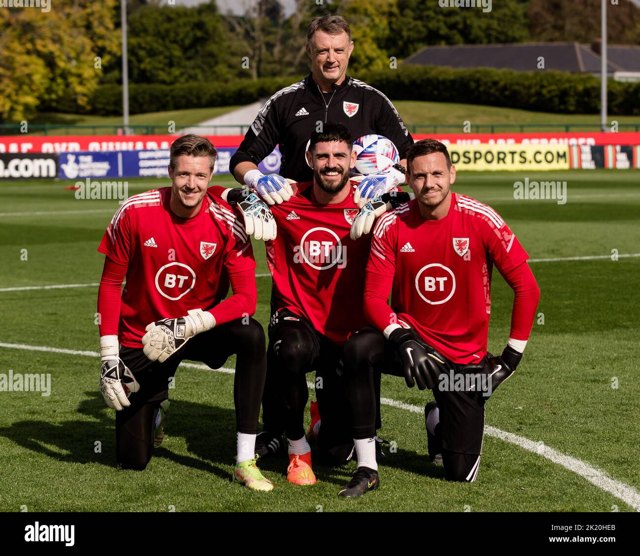 PONTYCLUN, WALES - 21 SEPTEMBER 2022: Wales' goalkeeper Wayne Hennessey ...