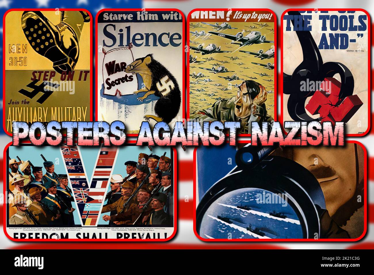 Ww2 nous amérique affiche de propagande seconde guerre mondiale Banque de photographies et d ...