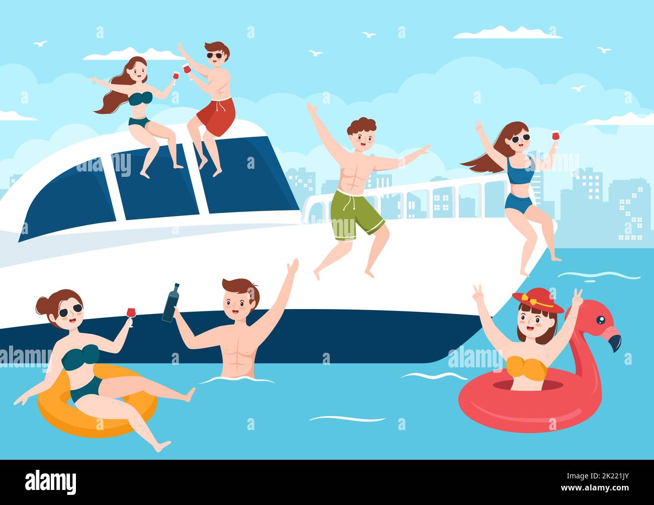 Modèles de yachts dessin main dessin animé dessin animé dessin animé ...