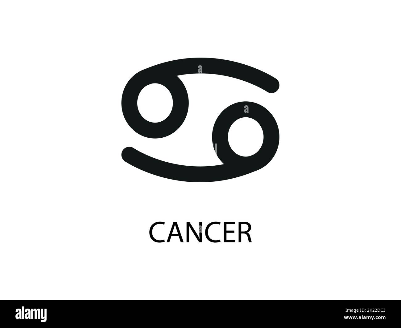 Symbole de cancer de l'Horoscope. Signe du zodiaque. Illustration ...