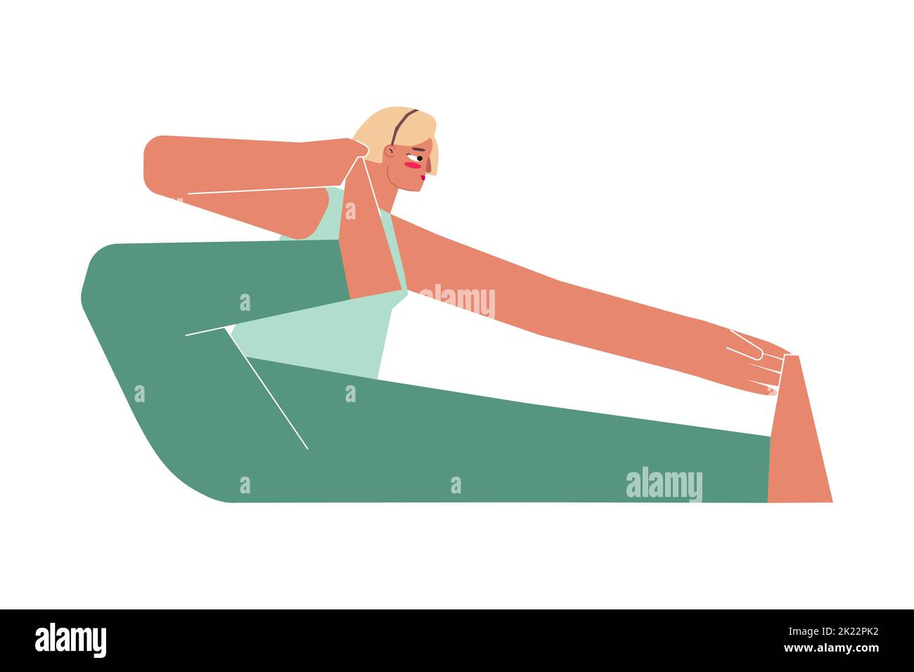 Concept vectoriel isolé avec caractère femelle plat. La femme forte ...