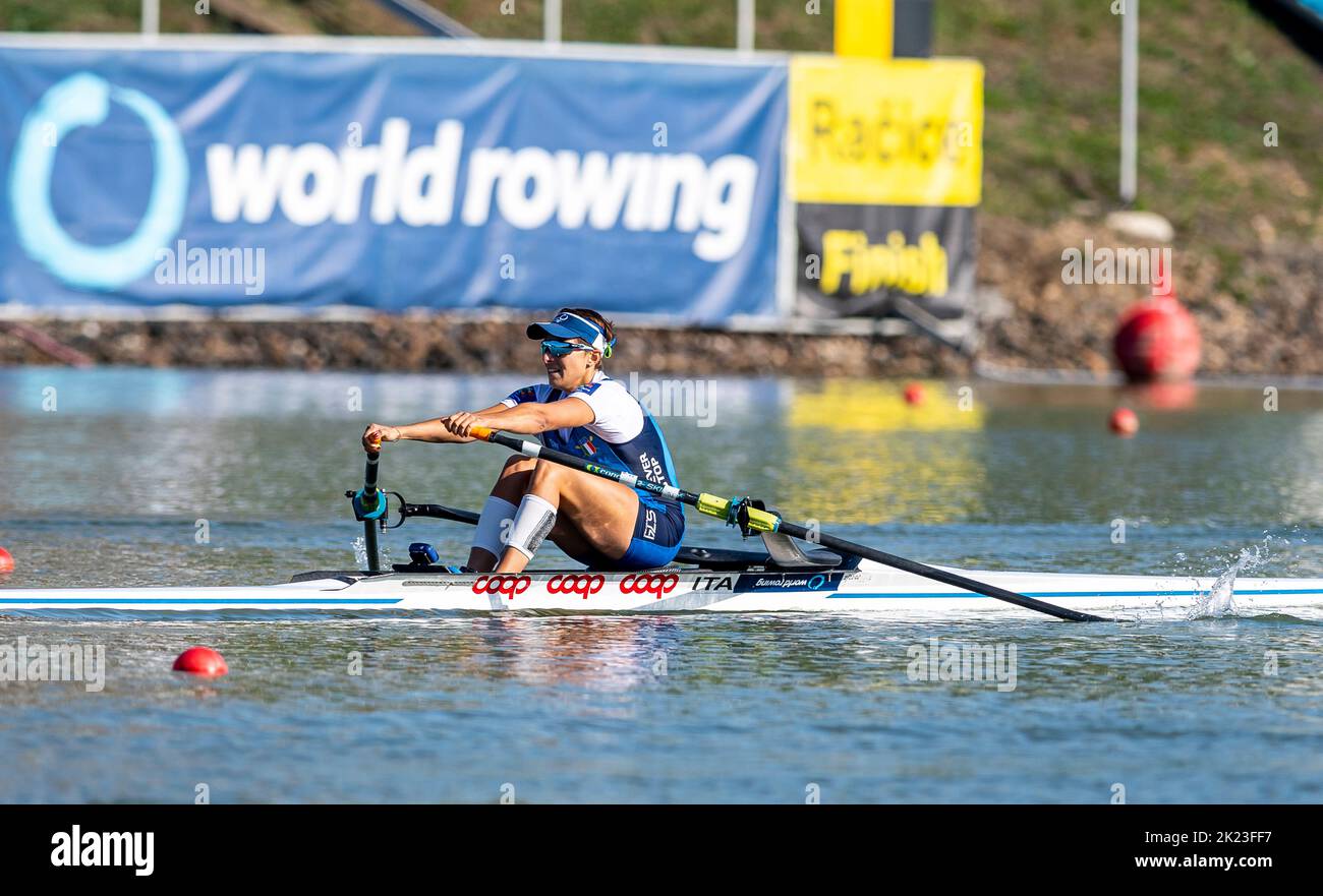 Racice, République tchèque. 22nd septembre 2022. La rameuse Stefania ...