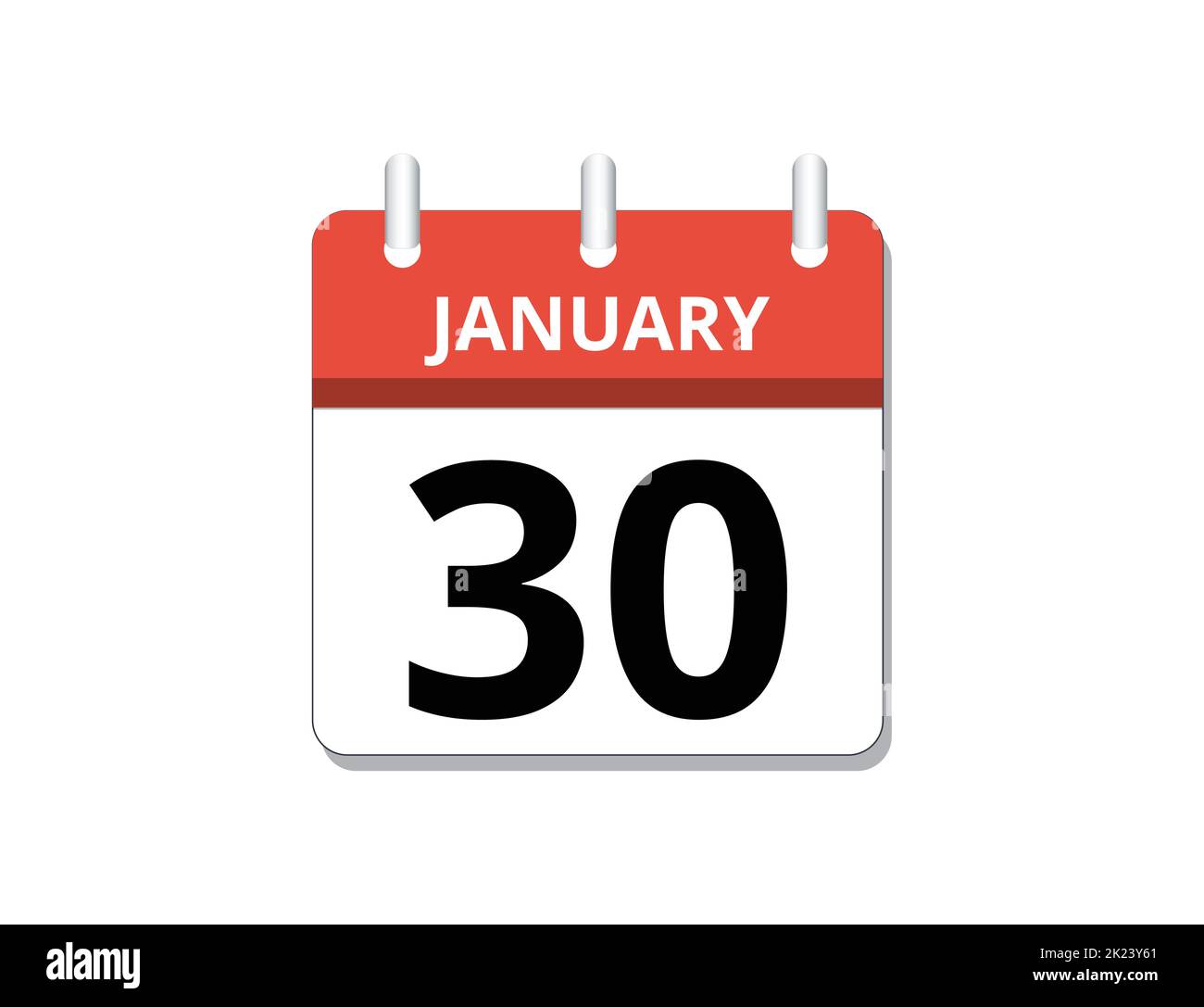 Icône du 30 janvier Banque d'images vectorielles - Alamy