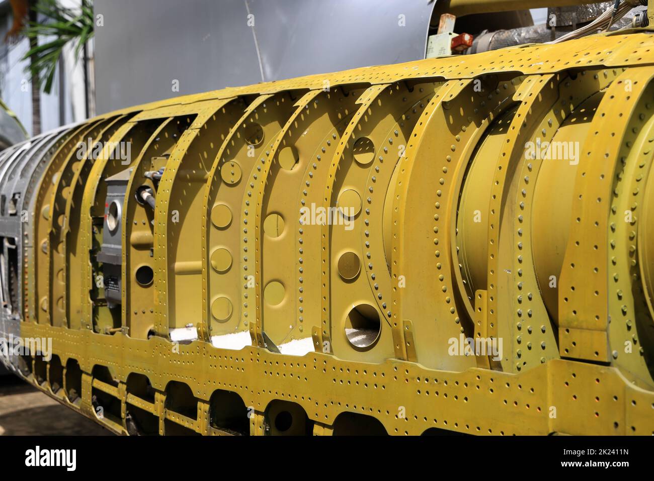 Cellule d'avion ou fuselage sans panneaux installés, la disposition de ...