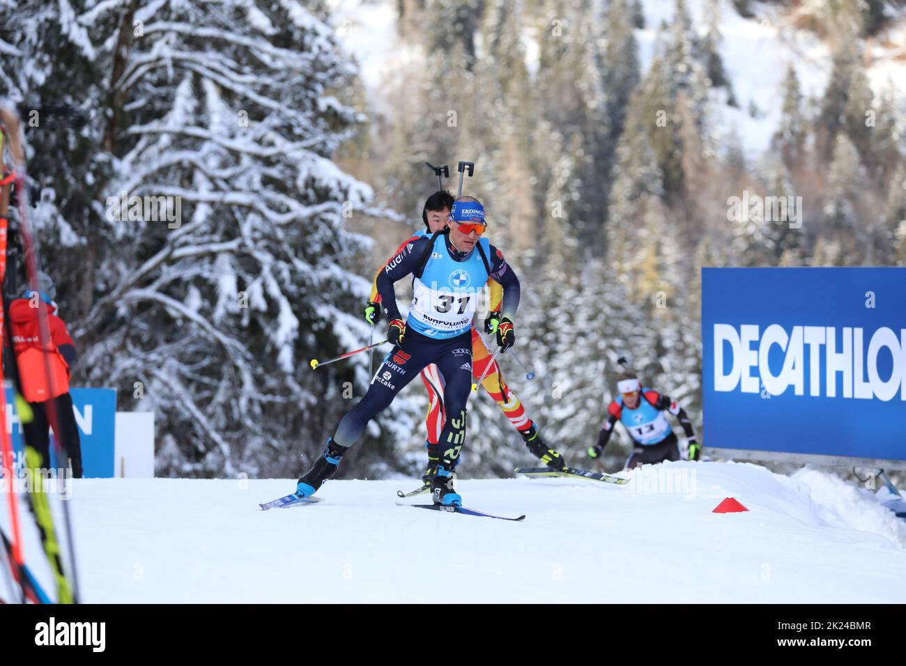 Erik Lesser (Deutschland) beim IBU Biathlon Weltcup Sprint Herren ...