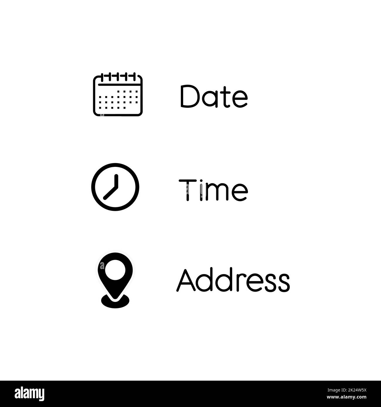 Date et l'heure Banque d'images vectorielles - Alamy