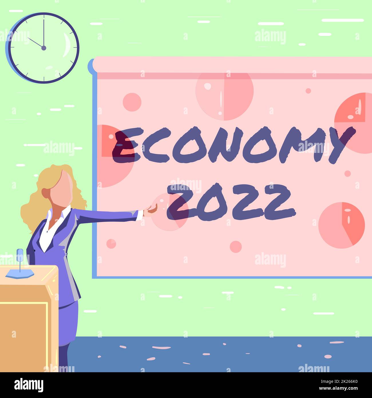 Légende du texte présentant Economy 2022. Concept signification État de ...