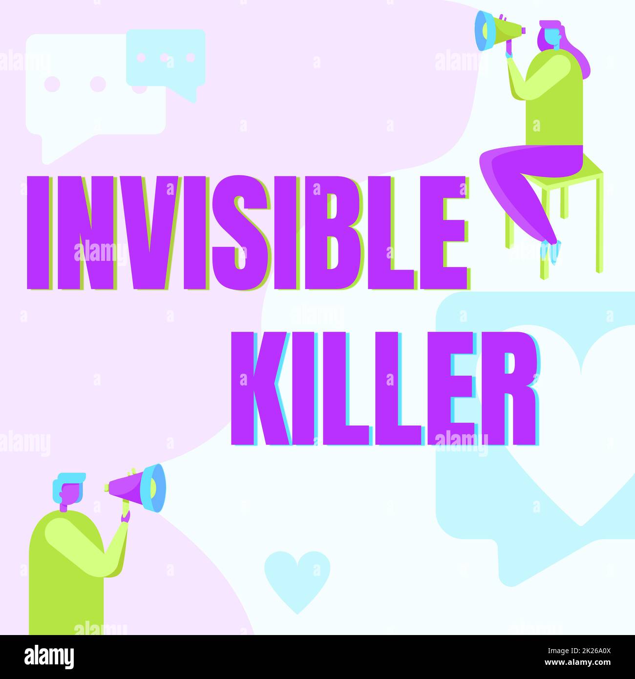 Affiche textuelle montrant invisible Killer. Concept signification ...