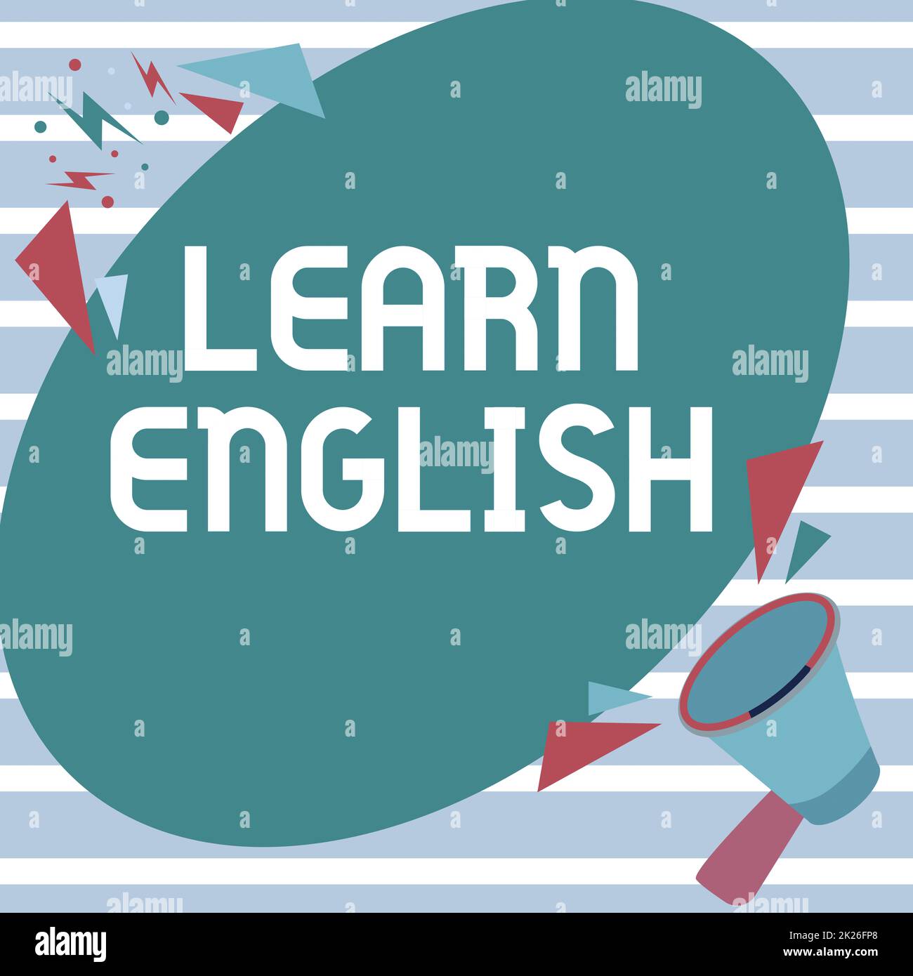 Panneau écrit à la main apprendre l'anglais. Présentation commerciale ...