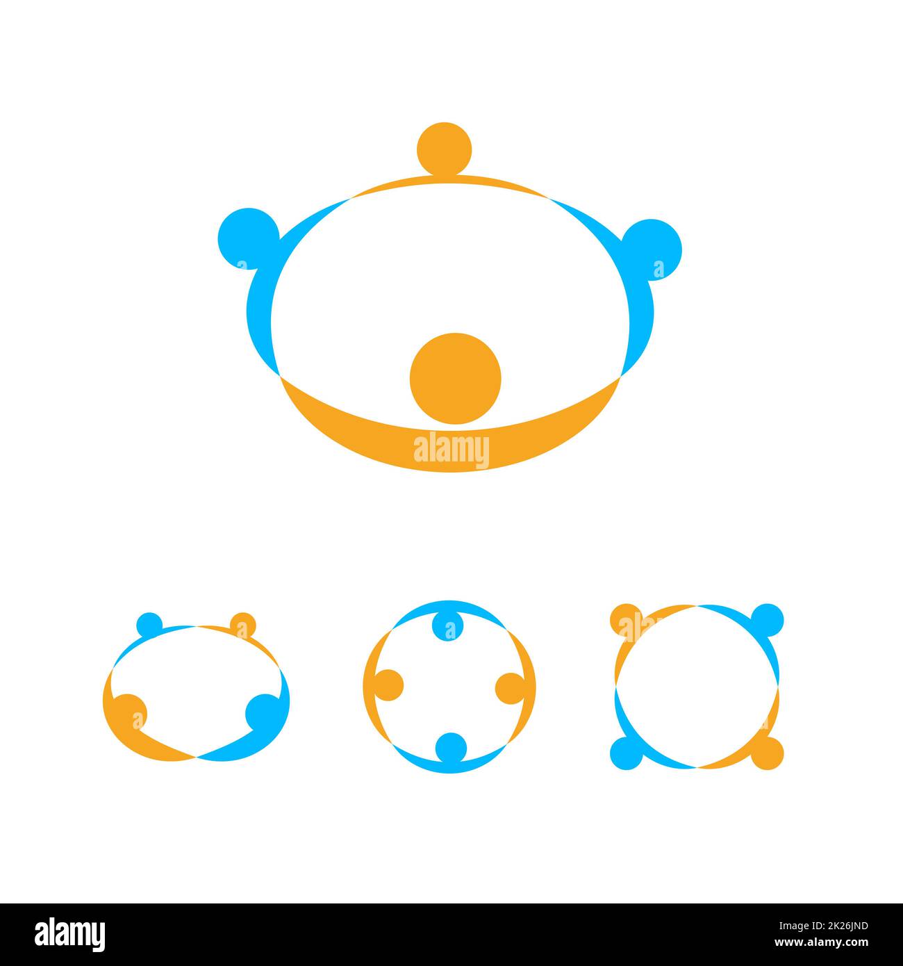 Logo Holding Hands, modèle de communauté de personnes, signe mains ...