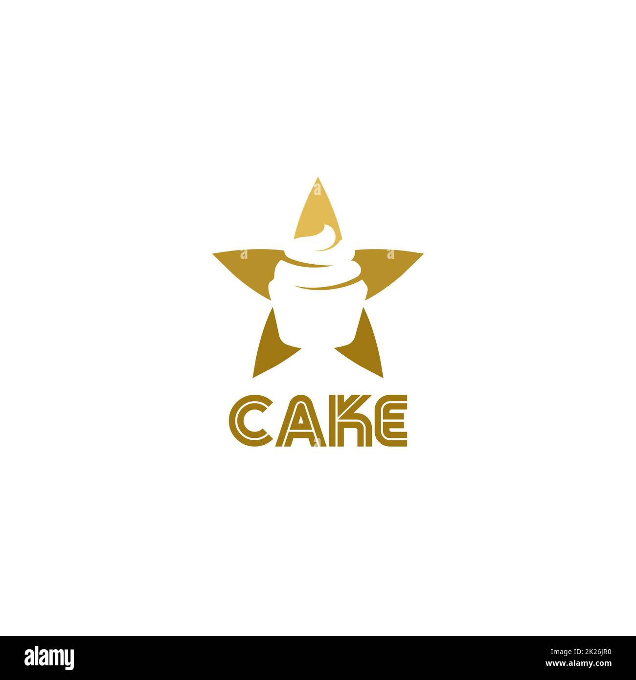 Logo Vector isolé. Affiche colorée pour le cupcake. Logo gâteau. Logo ...