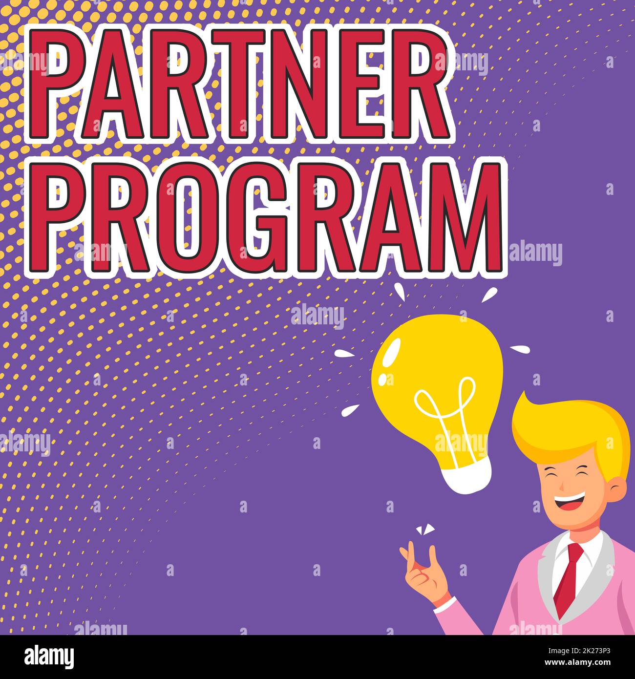 Programme de partenariat de légende conceptuelle. Mot pour les fournisseurs de stratégie d ...