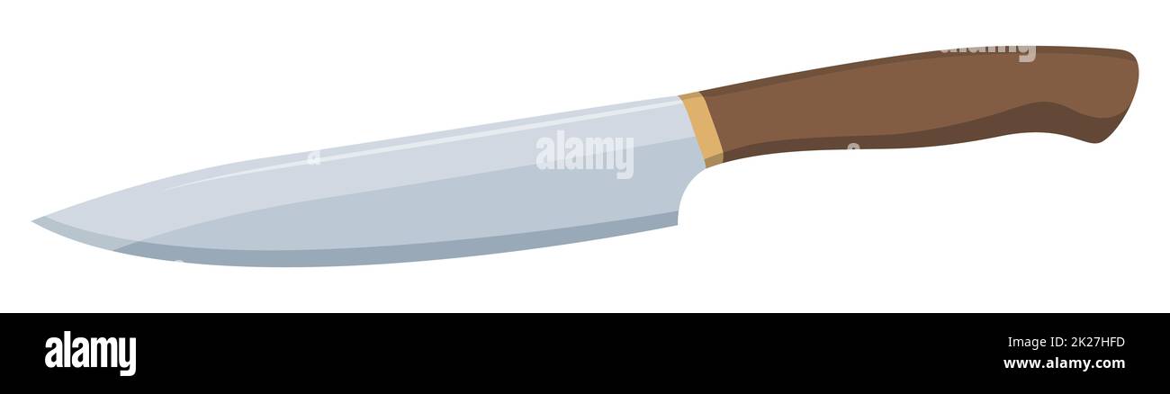 Couteau en acier réaliste isolé sur fond blanc - Vector Photo Stock - Alamy