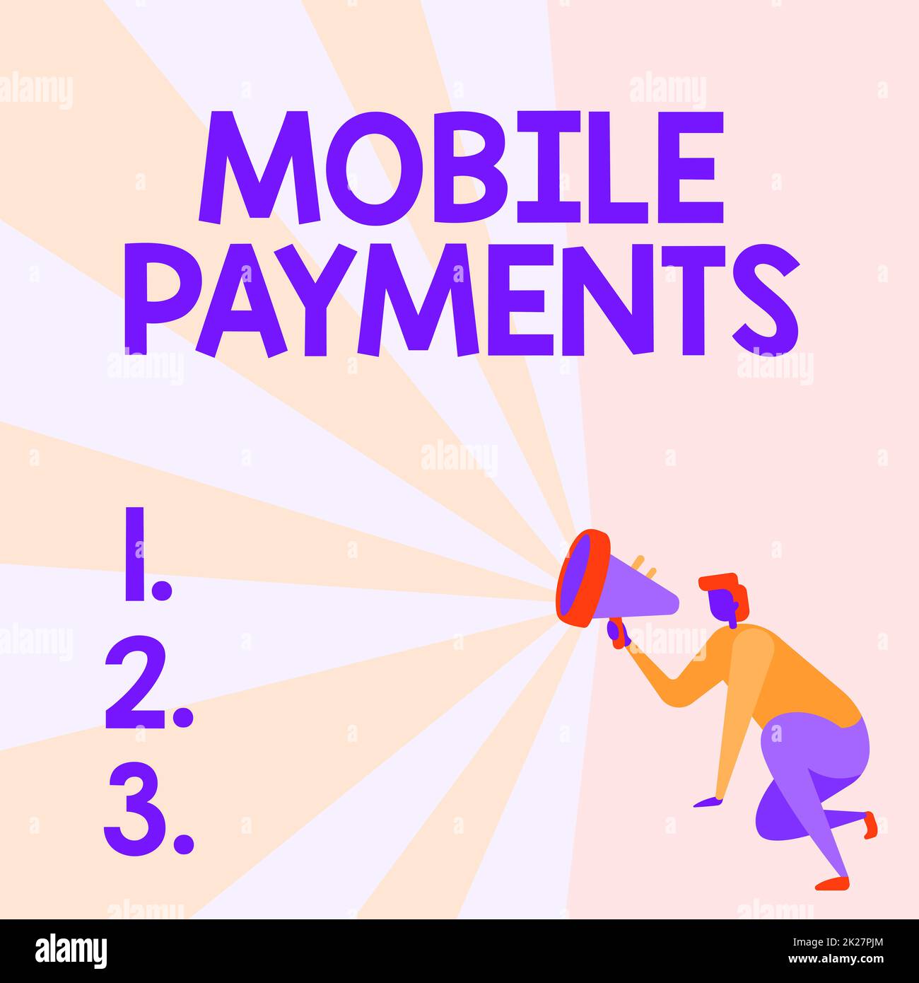 Affiche textuelle indiquant Mobile Payments. Concept signification ...
