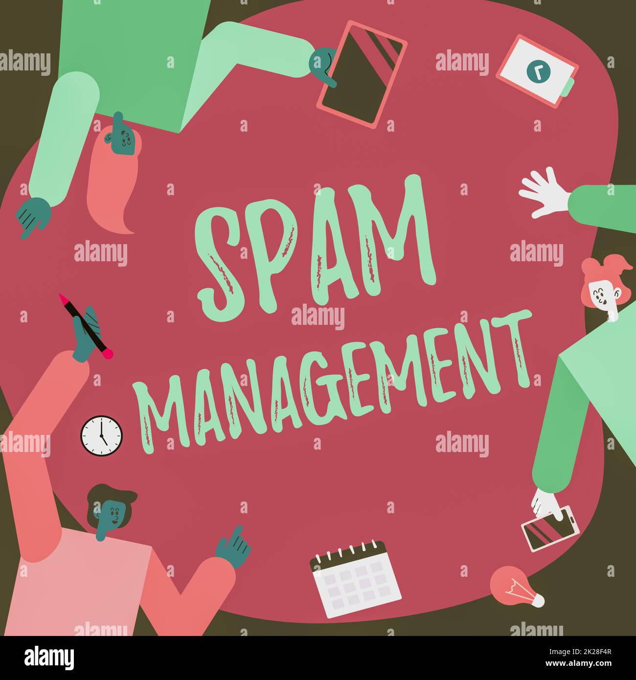 Affichage conceptuel gestion des spams. Concept signification aider à ...