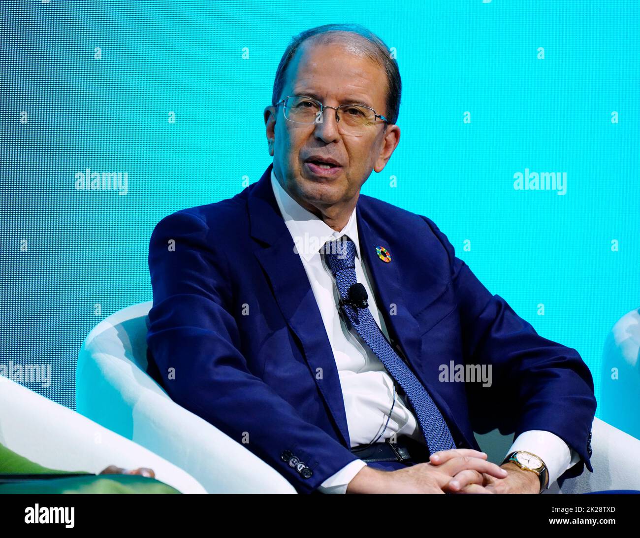 09/19/2022 New York, New York Hichem Elloumi prend la parole à la ...