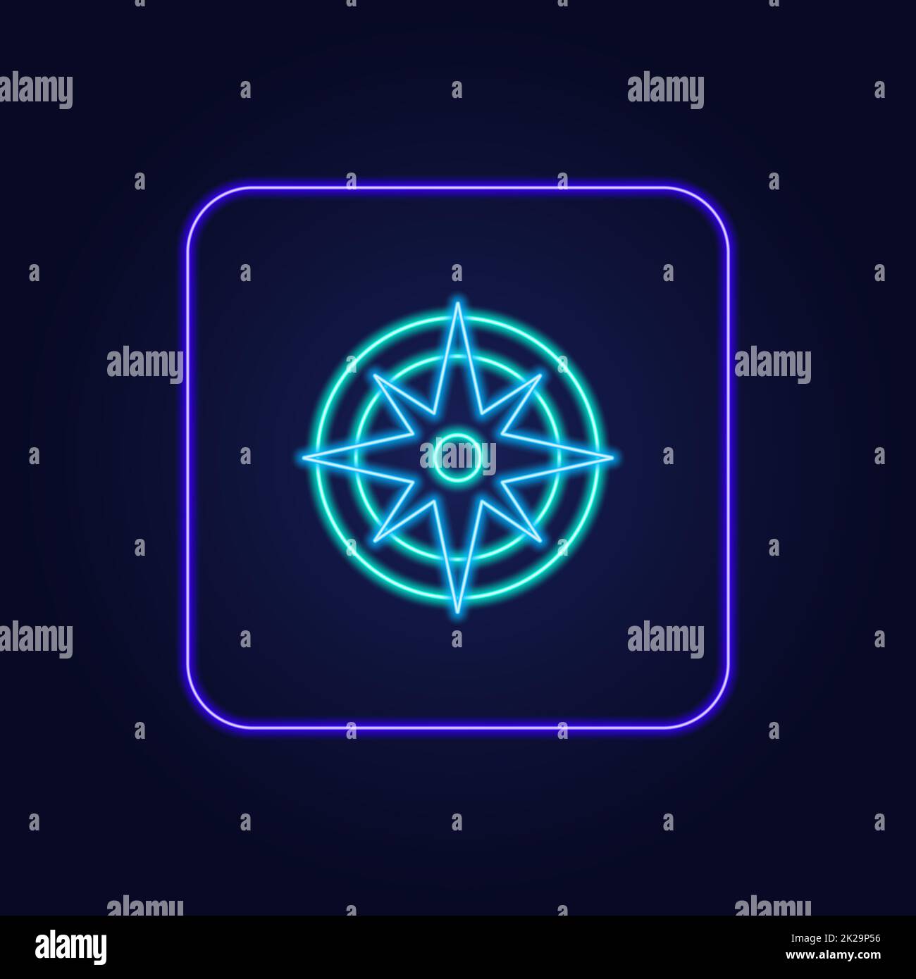 Magnifique icône en forme d'étoile polaire fluo colorée et élégante ...