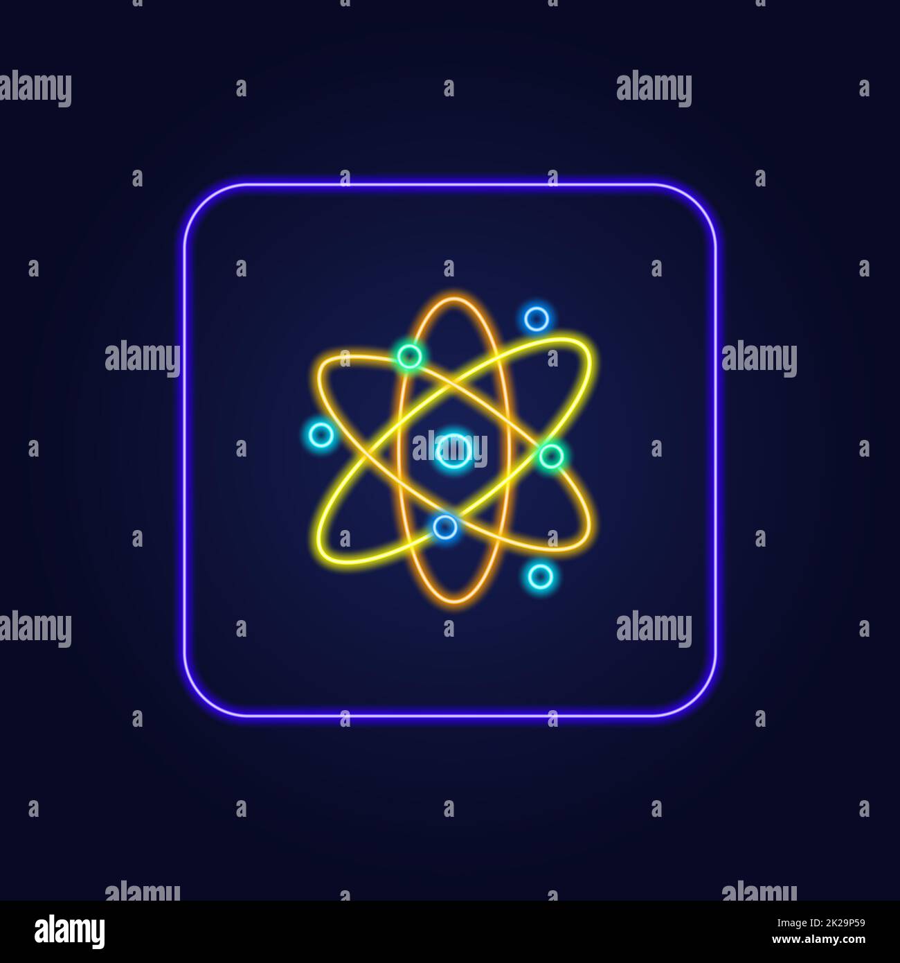 Magnifique icône fluo colorée et élégante - Vector Photo Stock - Alamy